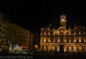 Lyon, France At Night